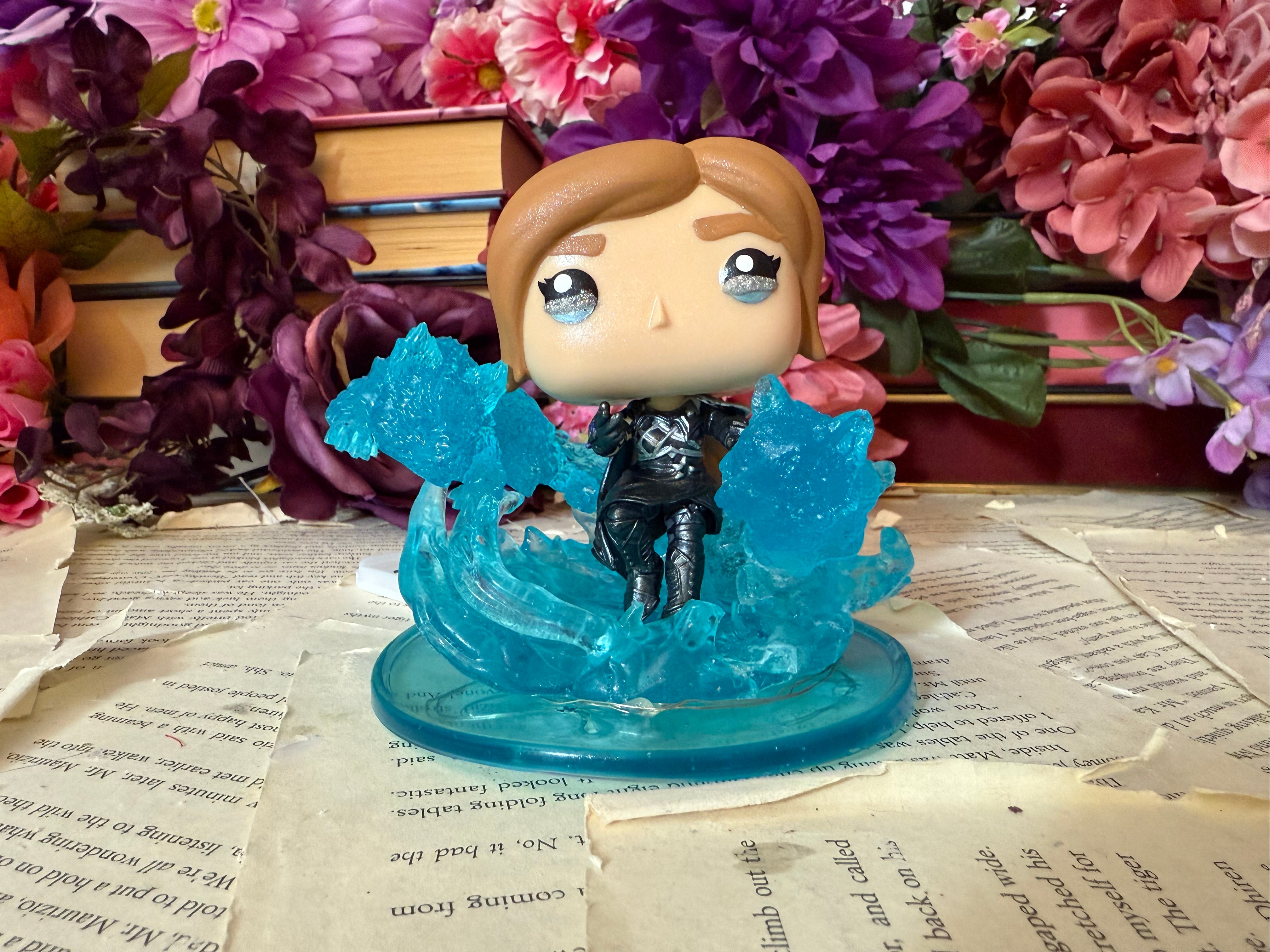 *made w/ permission* acotar Feyre w/ water wolves and lights preorder ...